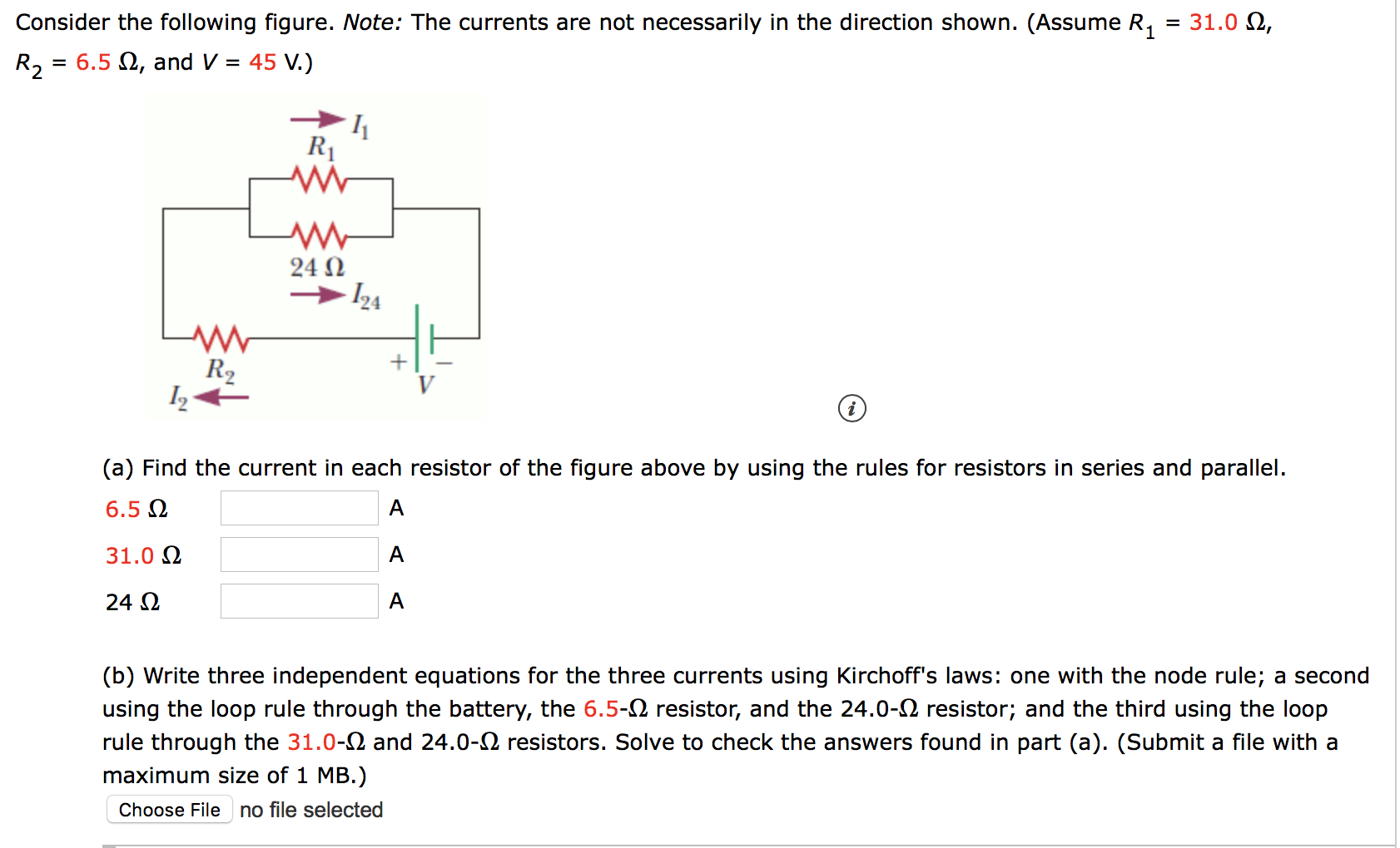 Solved Consider the following figure. Note: The currents are | Chegg.com