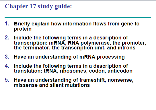 Solved Chapter 17 study guide: 1. Briefly explain how | Chegg.com