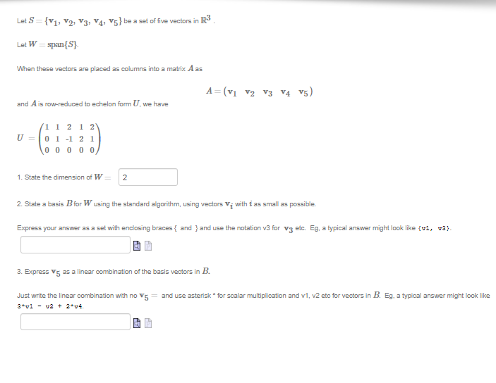Solved Let S={V1, V2, V3, V4, V5} be a set of five vectors | Chegg.com Solved Let S={V1, V2, V3, V4, V5} be a set of five vectors | Chegg.com