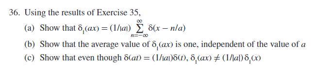Solved 36. Using the results of Exercise 35, (a) Show that | Chegg.com