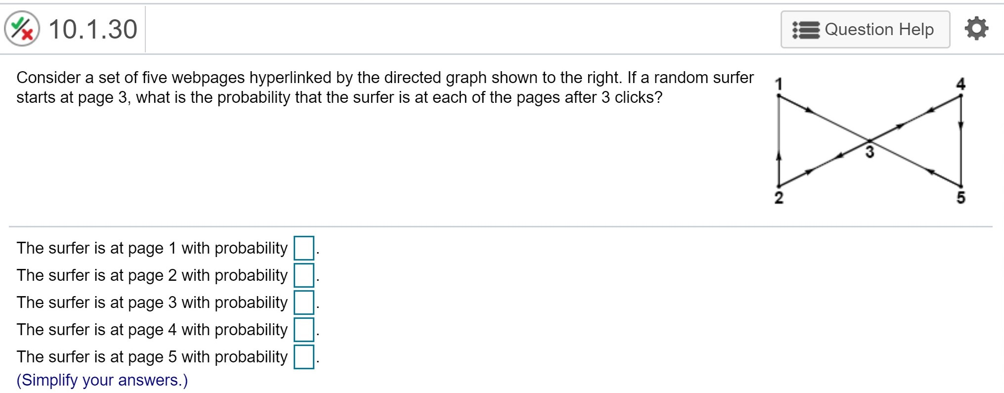 Solved % 10.1.30 Question Help Consider a set of five | Chegg.com