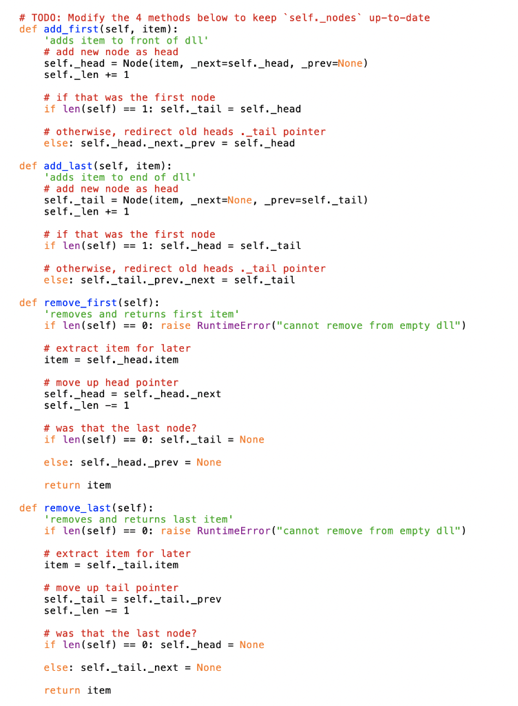 Solved Mod 4 Homework - Enhanced DoublyLinkedList Doubly | Chegg.com
