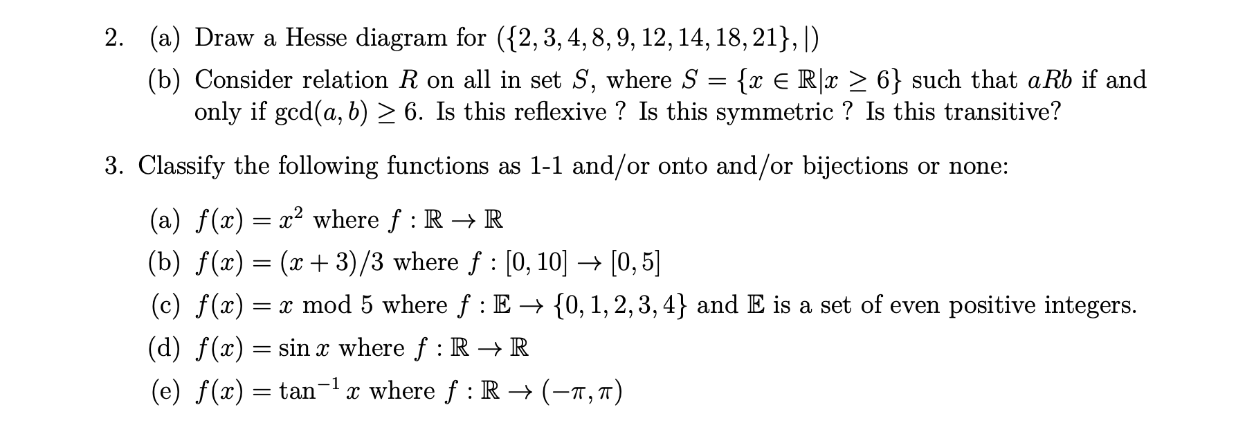 Solved 2. (a) Draw a Hesse diagram for | Chegg.com