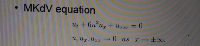 Solved MKdV equation | Chegg.com