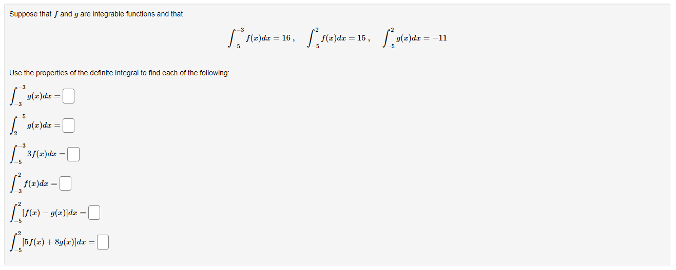 Solved Suppose that f and g are integrable functions and | Chegg.com