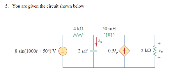 Solved a) Redraw the circuit neatly showing all components | Chegg.com