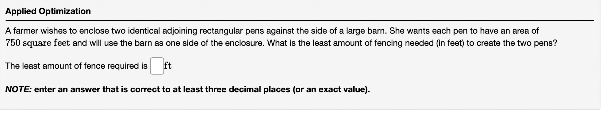 Solved A farmer wishes to enclose two identical adjoining | Chegg.com