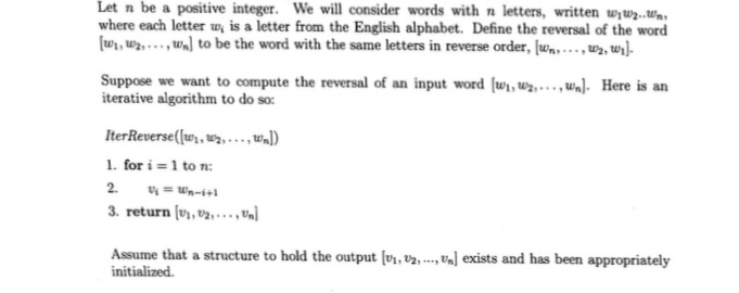 Solved Let n be a positive integer. We will consider words | Chegg.com