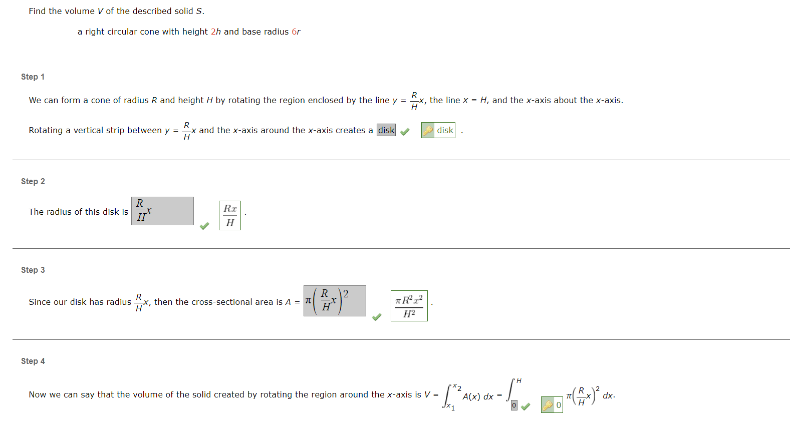 Solved Find the volume V of the described solid S. a right | Chegg.com
