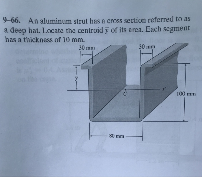 Solved 9-66. An aluminum strut has a cross section referred | Chegg.com