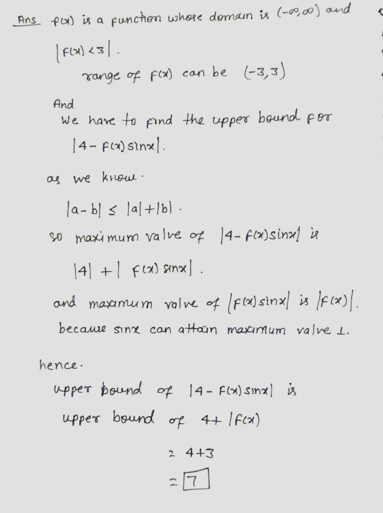Solved Suppose that f(x) is a function whose domain is | Chegg.com