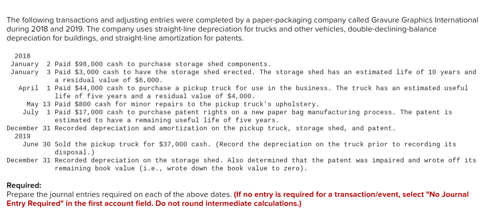 Solved The following transactions and adjusting entries were | Chegg.com