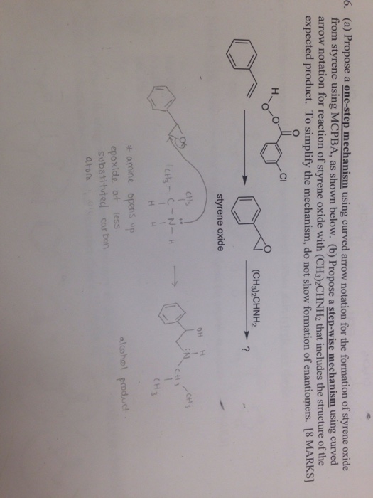Solved (a) Propose a one-step mechanism using curved arrow | Chegg.com
