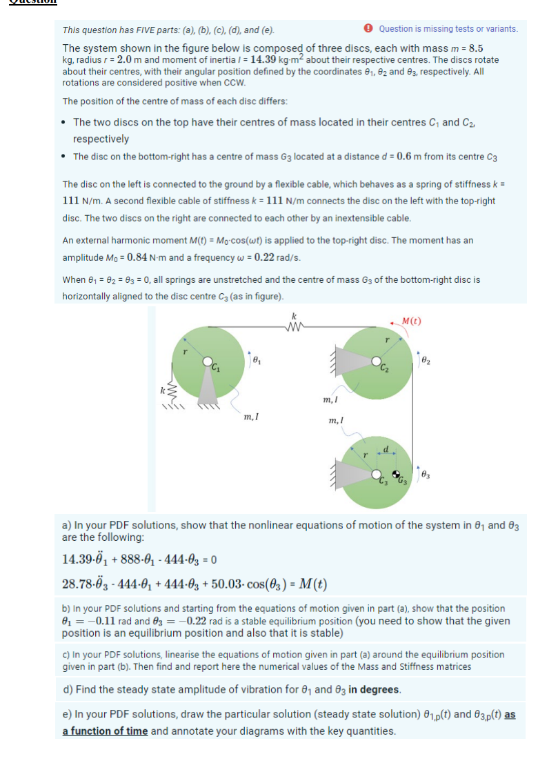 This question has FIVE parts: (a), (b), (c), (d), | Chegg.com