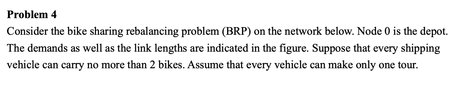 Solved Problem 4 Consider The Bike Sharing Rebalancing