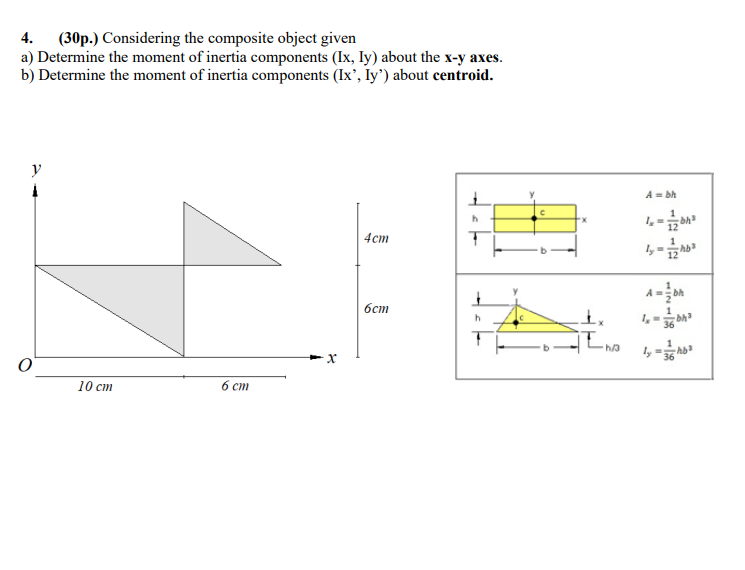Solved 4. (30p.) Considering the composite object given a) | Chegg.com