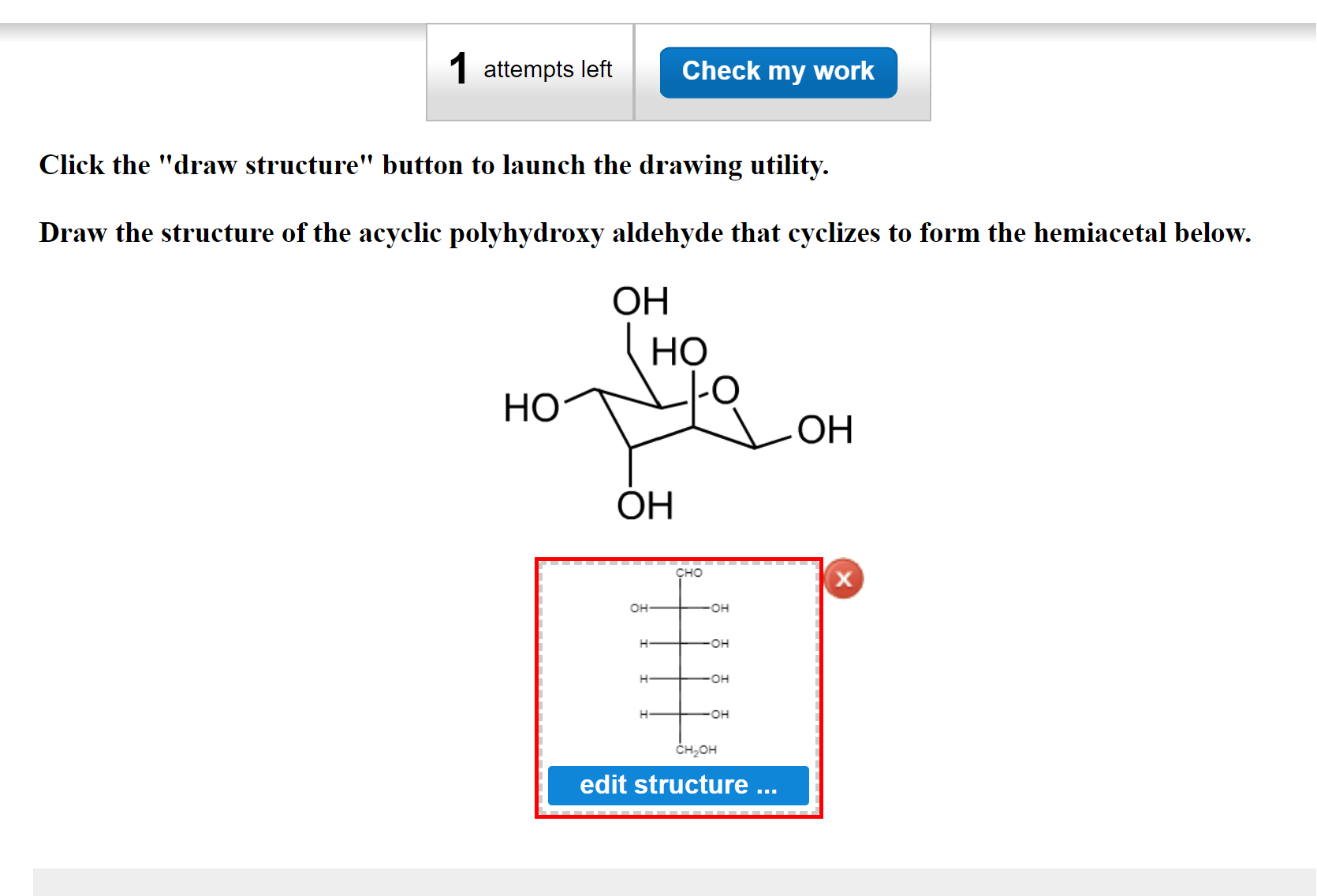 Solved Click the "draw structure" button to launch the | Chegg.com