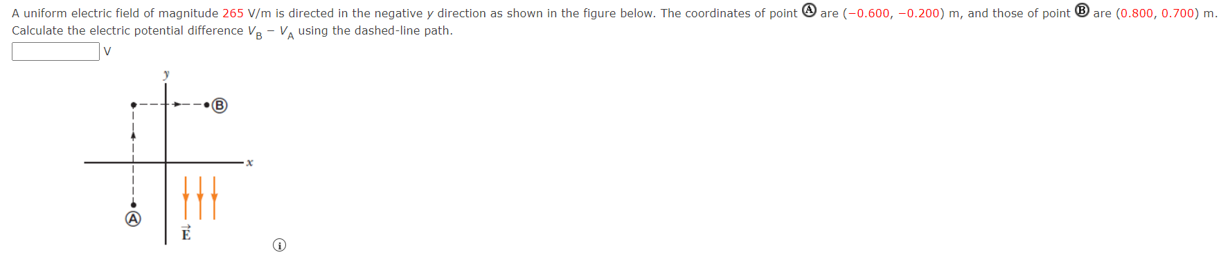 Solved Calculate the electric potential difference VB−VA | Chegg.com