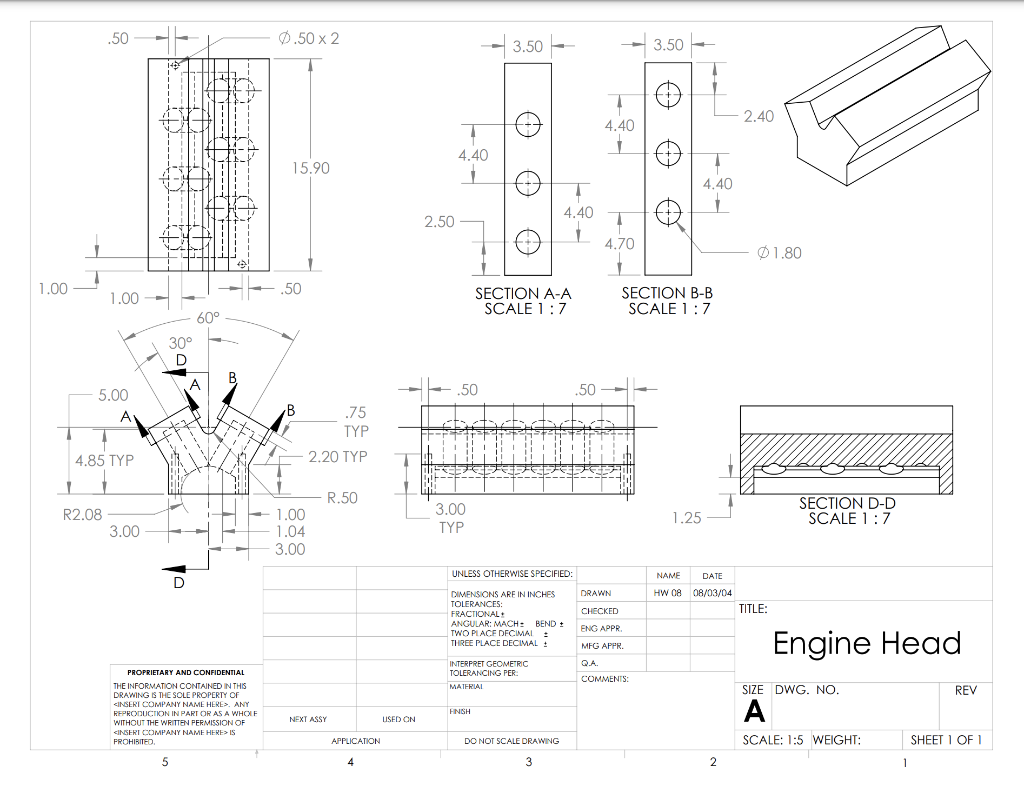 Solved Build Part in SolidWorks, Include file (.sldprt) for | Chegg.com