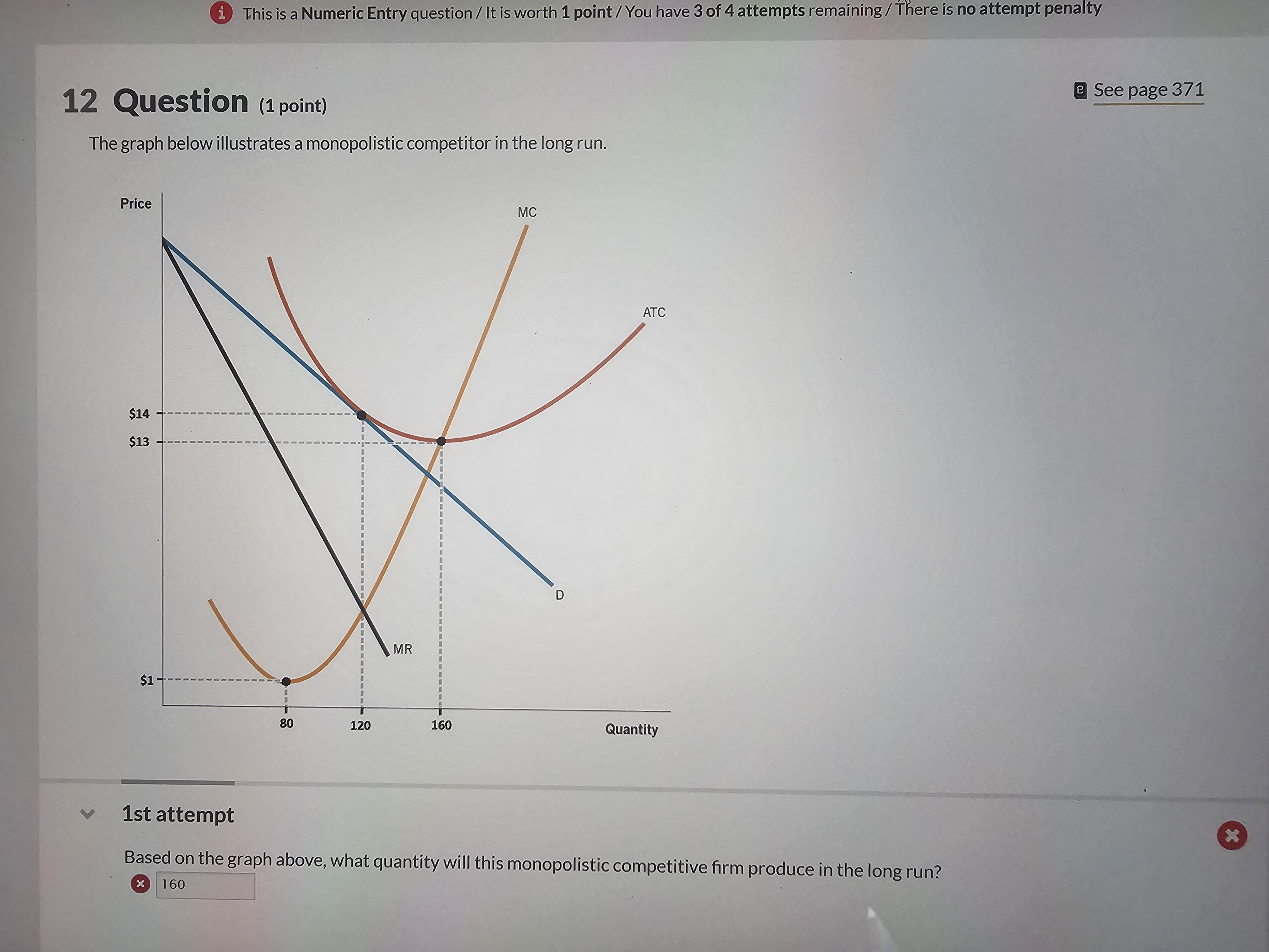 Solved Based on the graph above, what quantity will this | Chegg.com