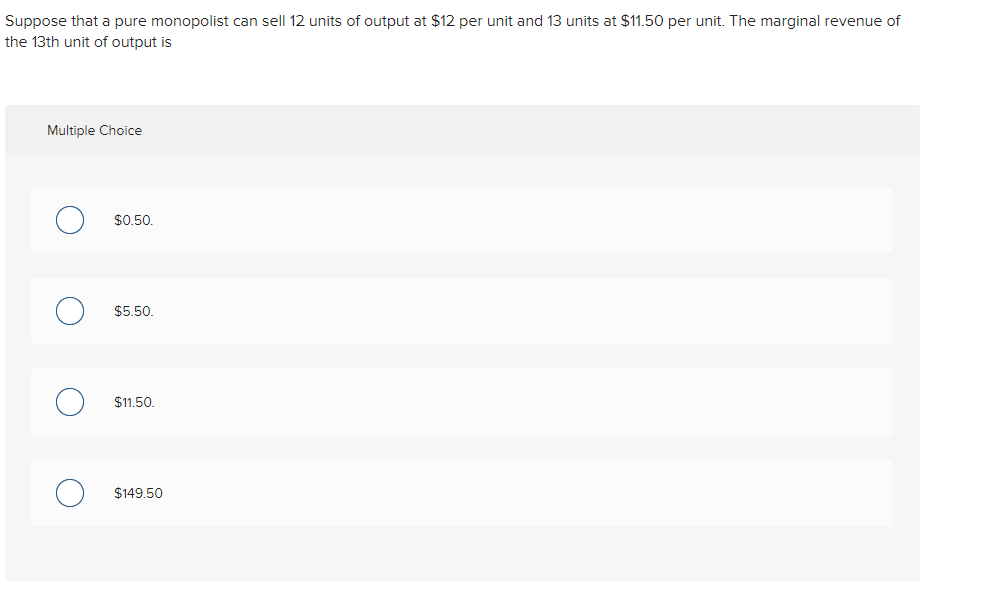Solved Suppose that a pure monopolist can sell 12 units of | Chegg.com