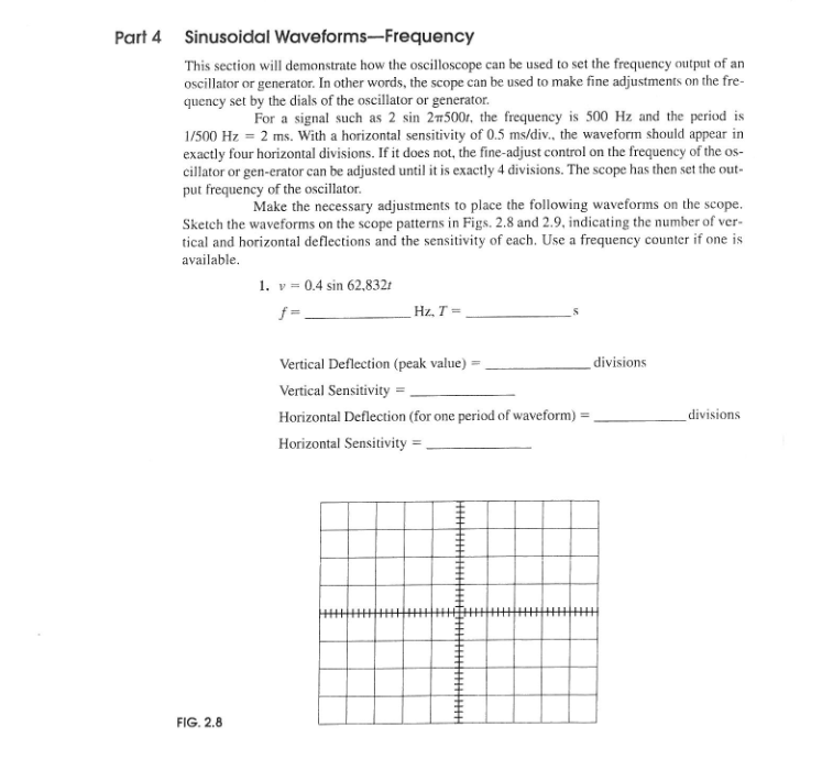 Sinusoidal Waveforms-Frequency This section will | Chegg.com