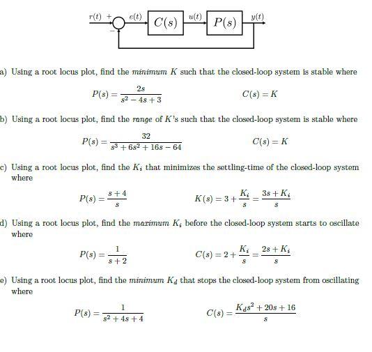 Tune A Controller Using Root Locus Plot Consider The 