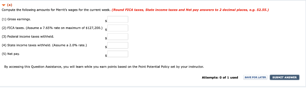 Solved Exercise 11-09 :-D (Part Level SubmISSION Merrit | Chegg.com