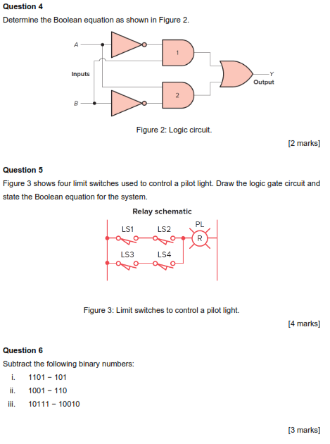 Solved Question 4 Determine the Boolean equation as shown in | Chegg.com