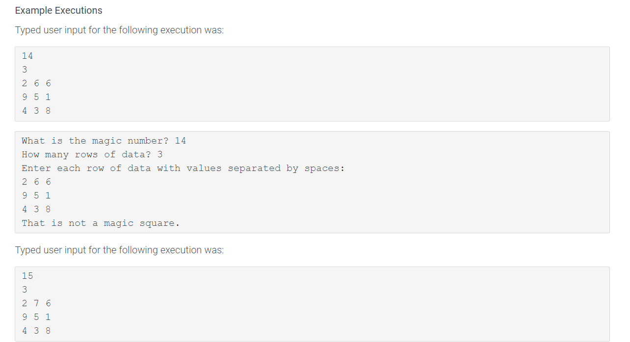 Solved Summary A magic square is a square where the sums of | Chegg.com