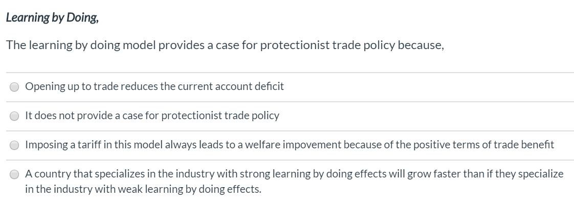 Solved Learning by Doing, The learning by doing model | Chegg.com