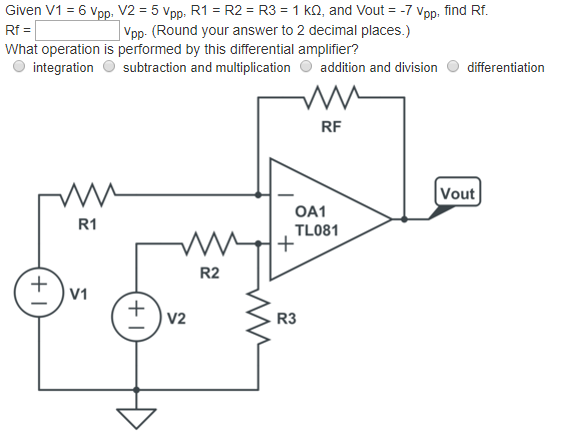 Solved Given V1 10 Vpp R1 -8 kQ, V2-7 Vpp. R2 8 ko, V3 4 pp, | Chegg.com