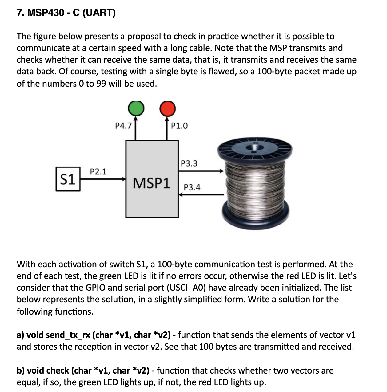 Solved Msp430 ﻿c Uart The Figure Below Presents A