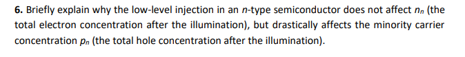 Solved 6. Briefly explain why the low-level injection in an | Chegg.com
