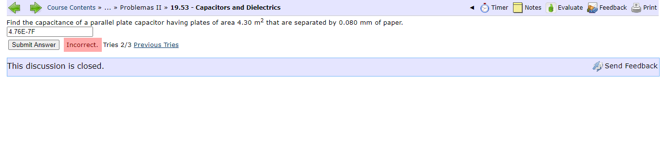 Solved Timer Notes Evaluate Feedback Print Course Contents 9975