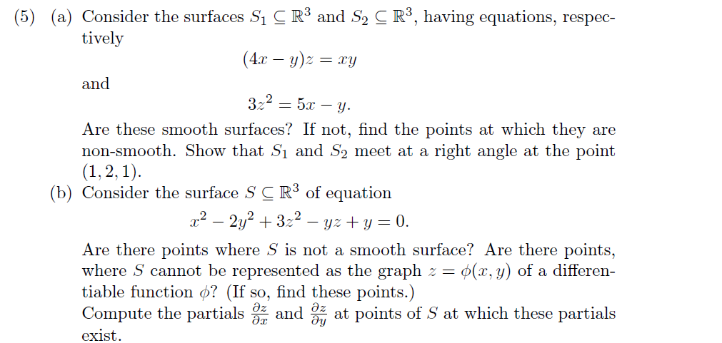 (a) Consider the surfaces S1⊆R3 and S2⊆R3, having | Chegg.com