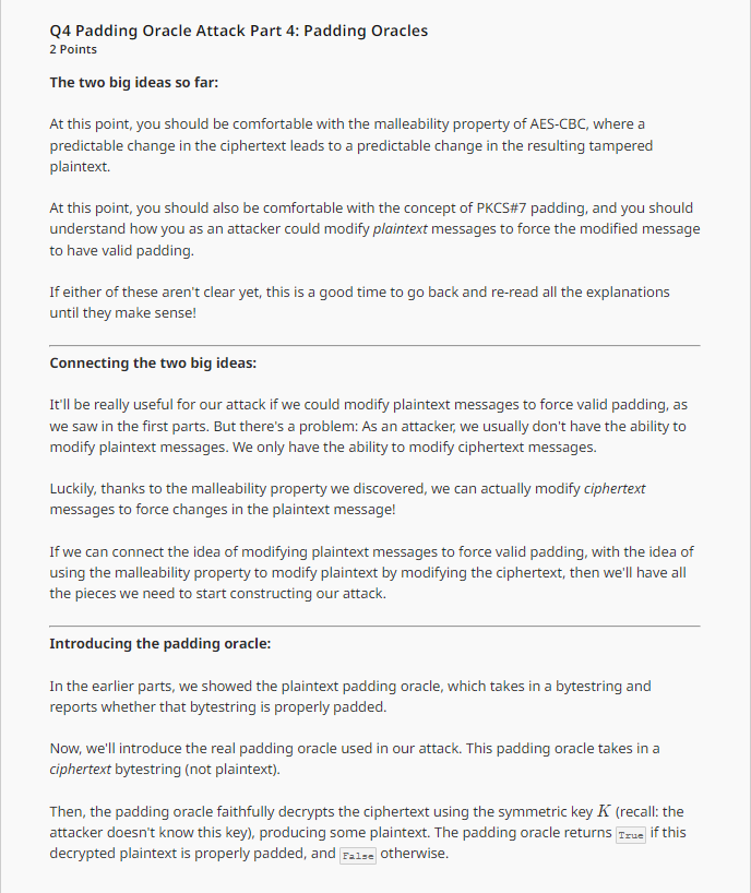 Solved Q4 Padding Oracle Attack Part 4 Padding Oracles 2