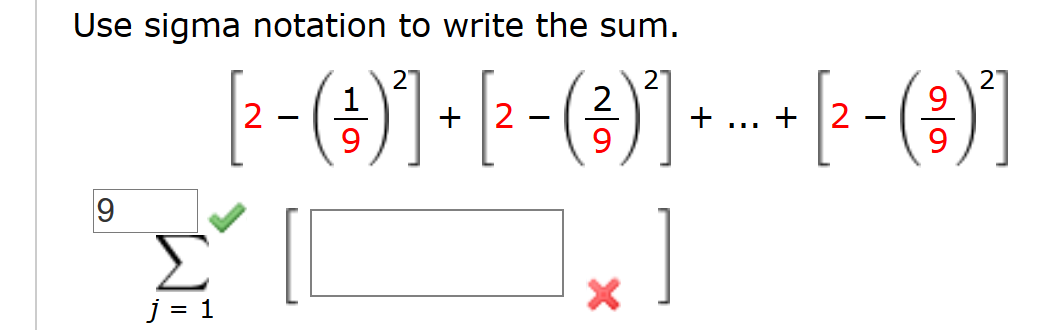 Solved Use sigma notation to write the sum. [2-(0)7+ {2-(0)| | Chegg.com