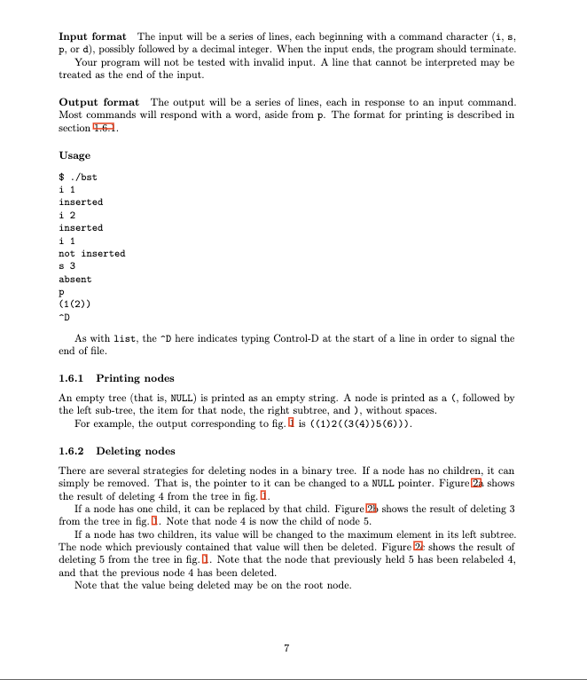 Solved 1.6 bst: Binary search trees Write a program bst that | Chegg.com