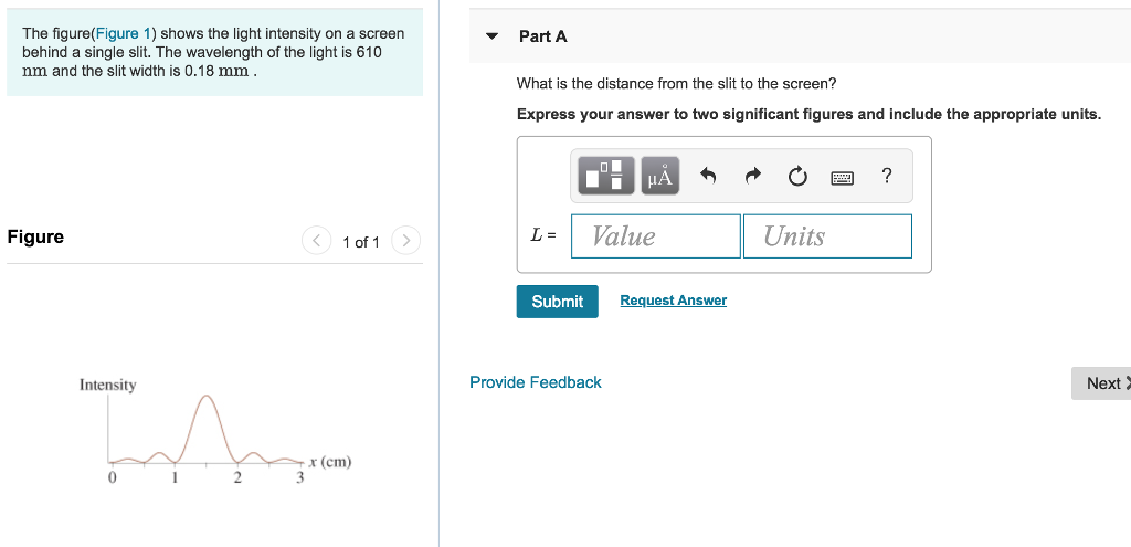 Solved The figure(Figure 1) shows the light intensity on a | Chegg.com