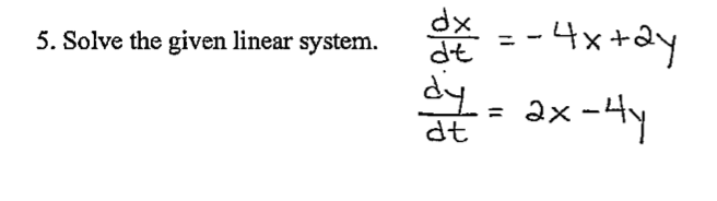 Solved 5 Solve The Given Linear System 
