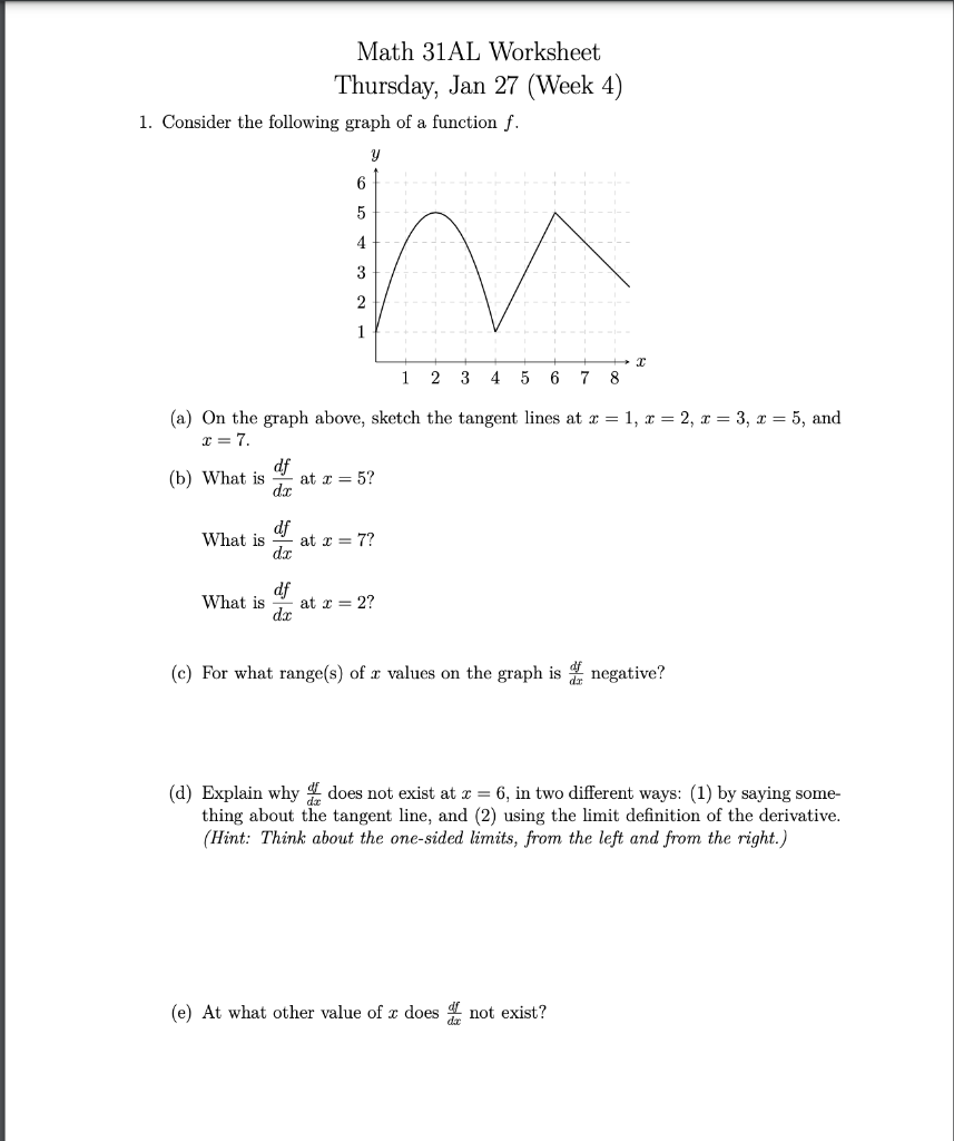 Solved Math 31AL Worksheet Thursday, Jan 27 (Week 4) 1. | Chegg.com