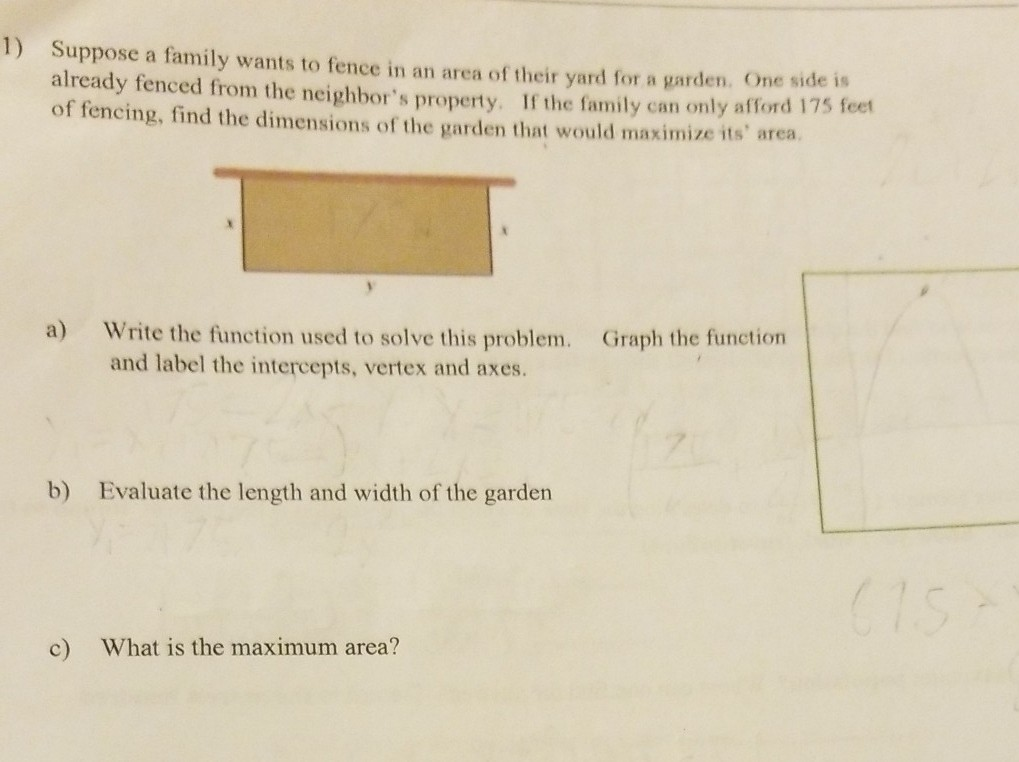Solved Suppose a family wants to fence in an area of their | Chegg.com