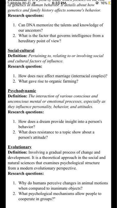 Solved The research questions were just an example here but | Chegg.com