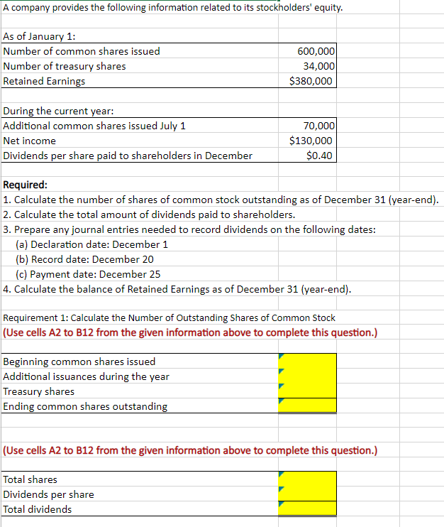 Solved A company provides the following information related | Chegg.com