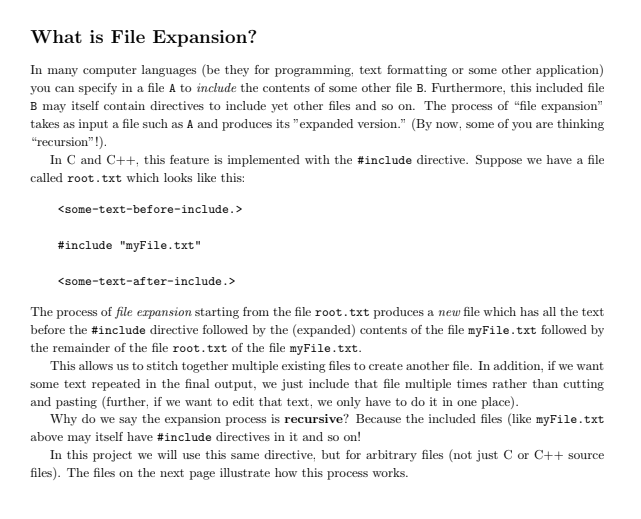 What is File Expansion? In many computer languages | Chegg.com