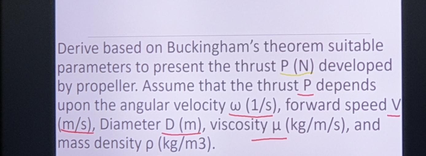 Solved Derive based on Buckingham's theorem suitable | Chegg.com