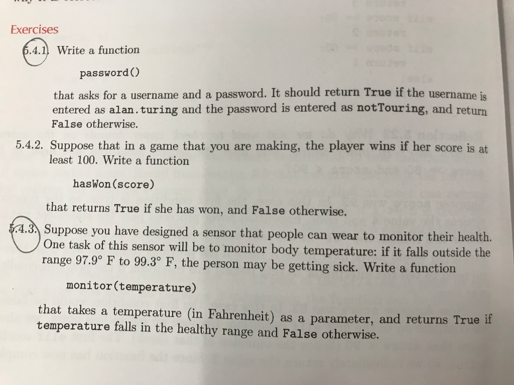 Solved Exercises 6.4.1) Write a function password() that | Chegg.com