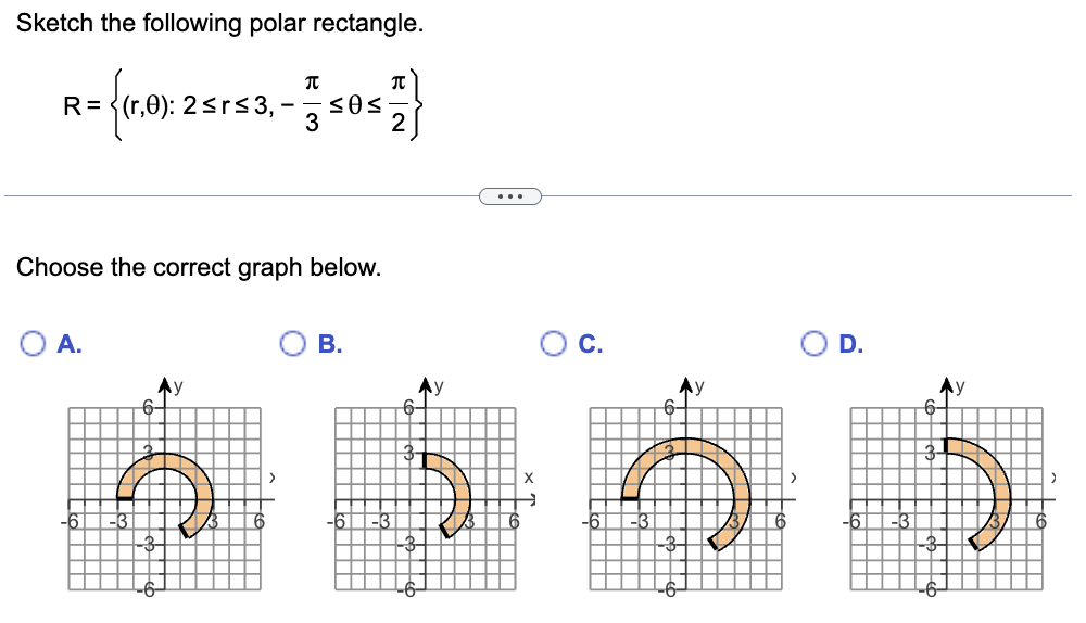Solved Sketch the following polar rectangle. | Chegg.com