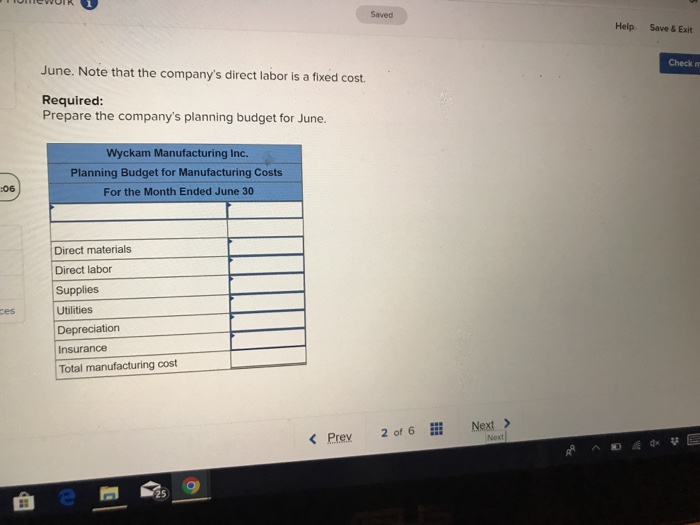 Solved Or Saved Help Save &Exit Submi Check my work Exercise | Chegg.com